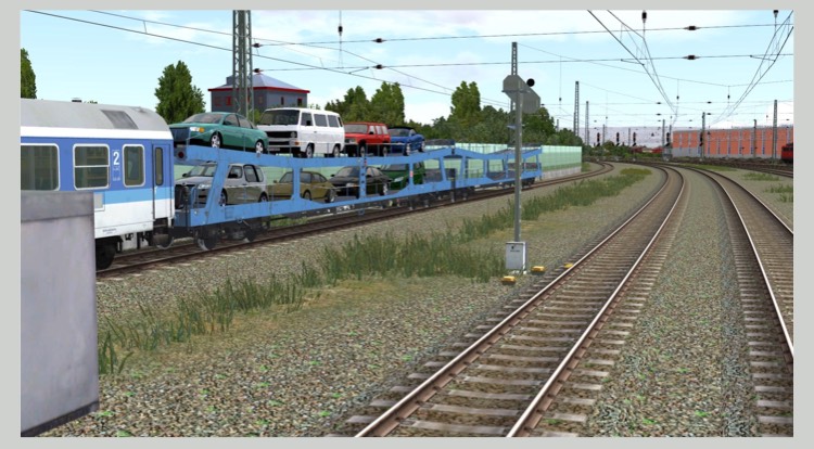 In diesem Set ist ein Autotransporter DB-Ddm915, Farbefernblau gealtert ...